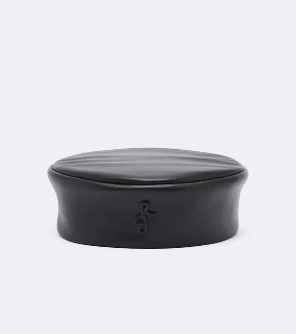 Ruslan Baginskiy Logo Leather Hat - Black