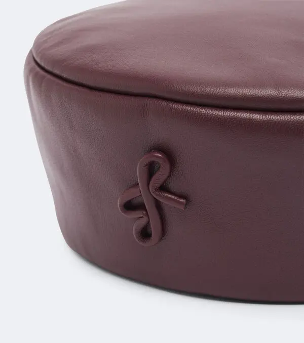Ruslan Baginskiy Logo Leather Hat - Brown