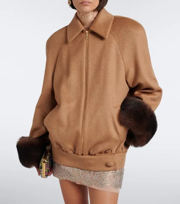 Valentino Garavani Camel Blouson Jacket