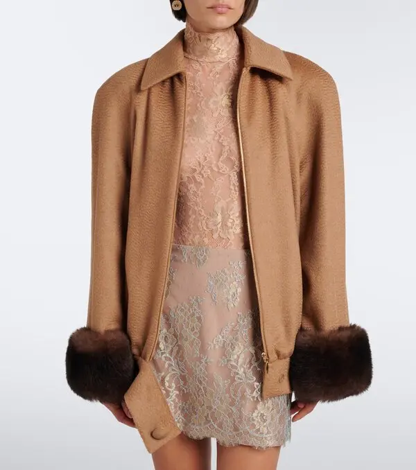 Valentino Garavani Camel Blouson Jacket