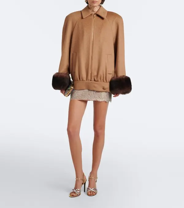 Valentino Garavani Camel Blouson Jacket