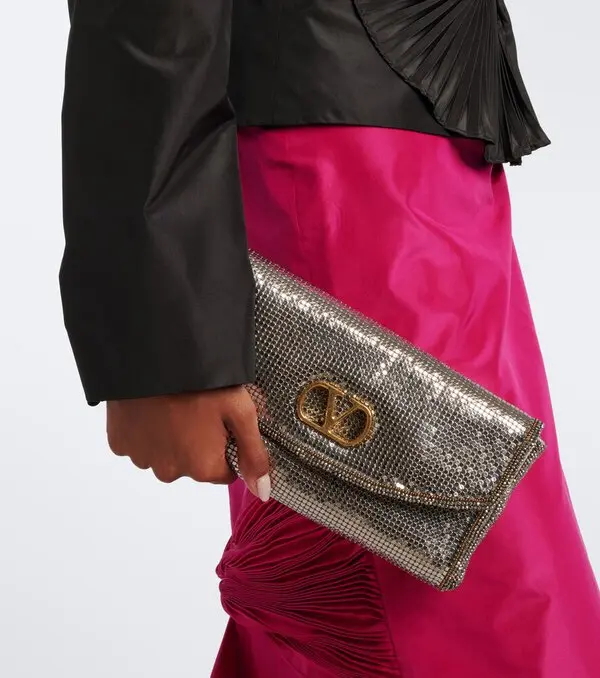Valentino Garavani Devain Small Chainmail Shoulder Bag