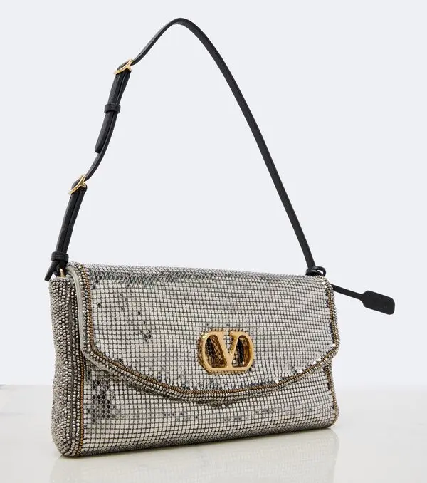 Valentino Garavani Devain Small Chainmail Shoulder Bag