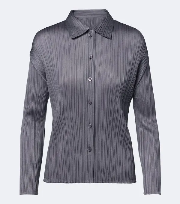 Issey Miyake Basics Pleated Shirt - Grey