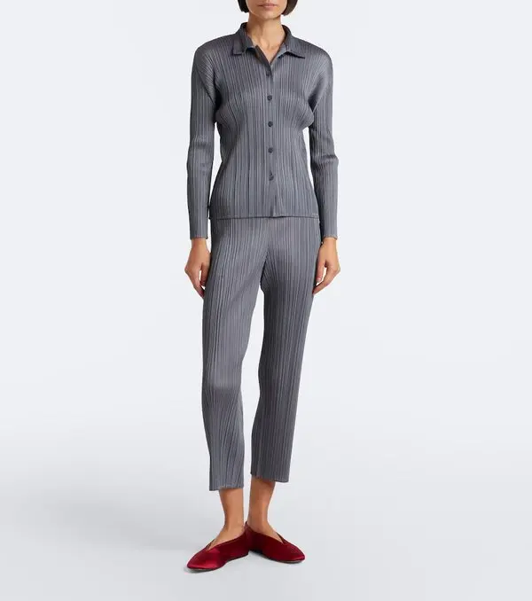 Issey Miyake Basics Pleated Shirt - Grey
