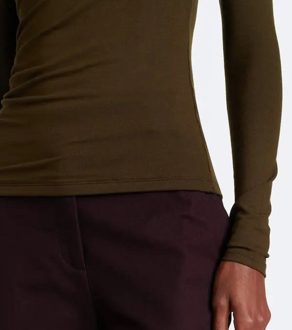 Vince Jersey Wrap Top In Cypress