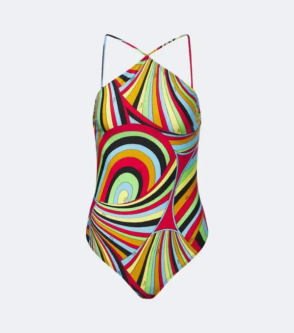Emilio Pucci Iride Halterneck Swimsuit - Multicoloured