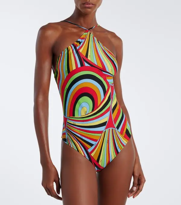 Emilio Pucci Iride Halterneck Swimsuit