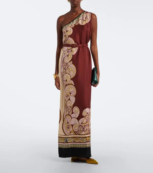 La DoubleJ Kells Printed Silk Twill Maxi Dress