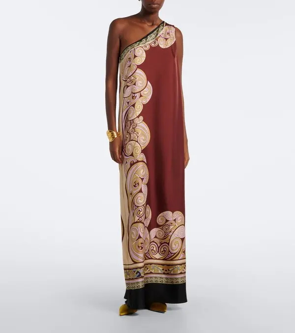 La DoubleJ Kells Printed Silk Twill Maxi Dress