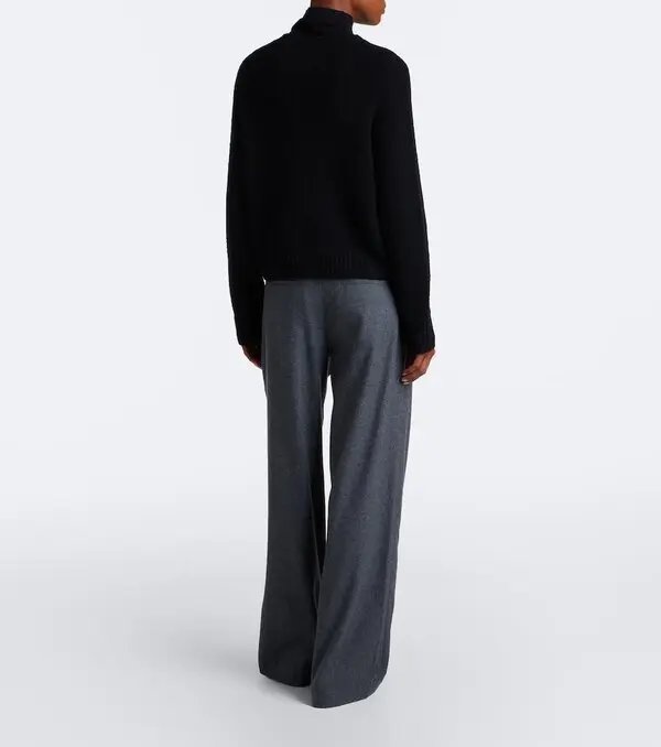 Vince Camille Wool-blend Flannel Wide-leg Pants