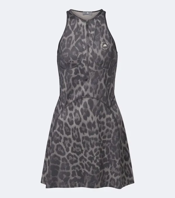 Adidas By Stella McCartney Truepurpose Leopard-print Minidress