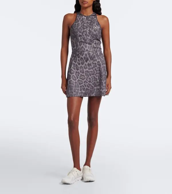 Adidas By Stella McCartney Truepurpose Leopard-print Minidress