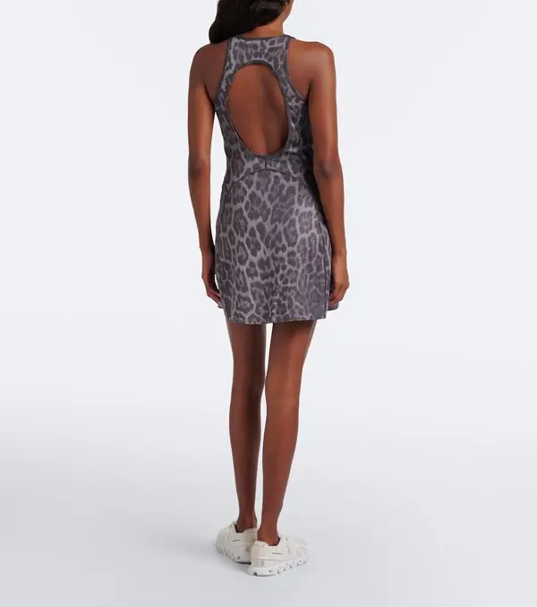 Adidas By Stella McCartney Truepurpose Leopard-print Minidress