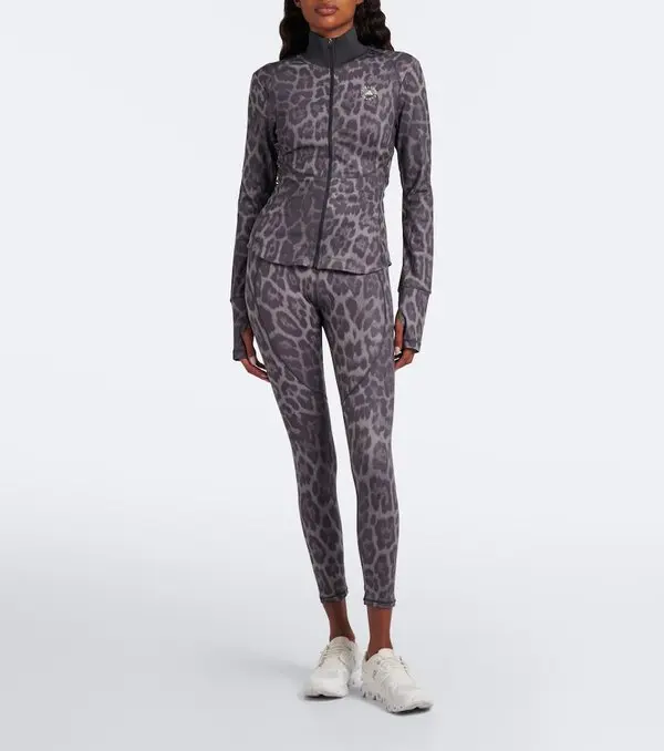 Adidas By Stella McCartney Leopard-print Technical Jacket