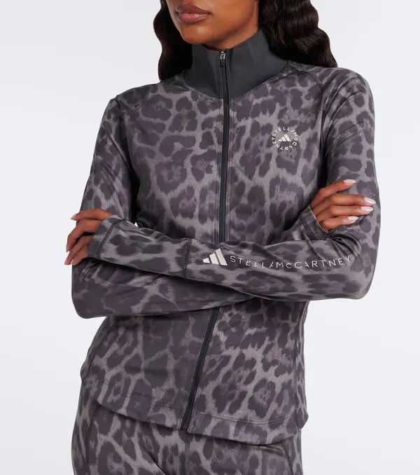 Adidas By Stella McCartney Leopard-print Technical Jacket