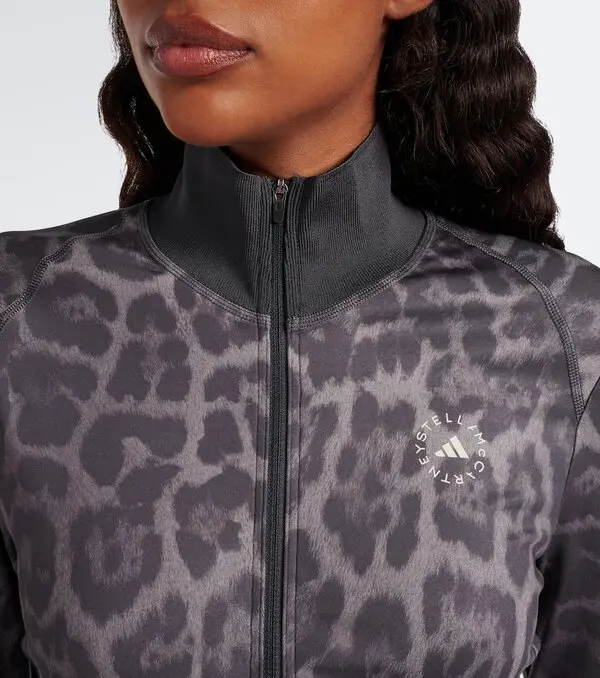 Adidas By Stella McCartney Leopard-print Technical Jacket