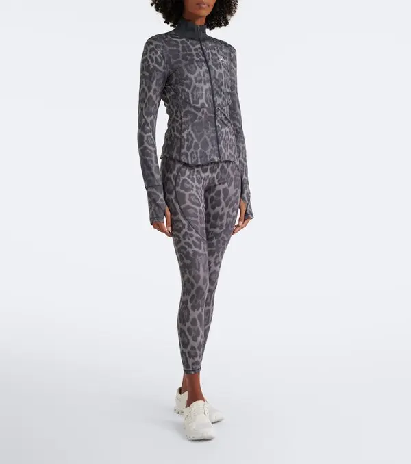 Adidas By Stella McCartney Leopard-print Technical Jacket