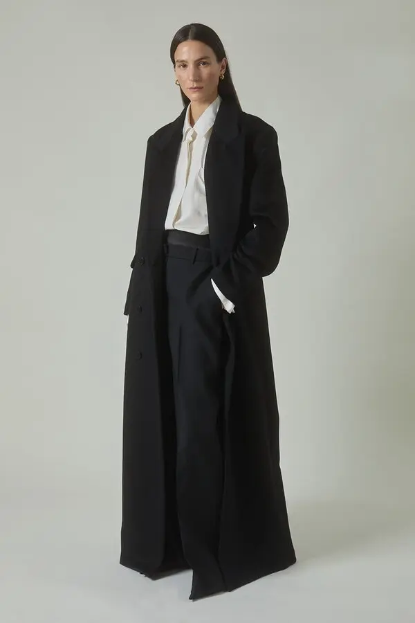 HEIRLOME Pascal Coat In Camel Hair - Black