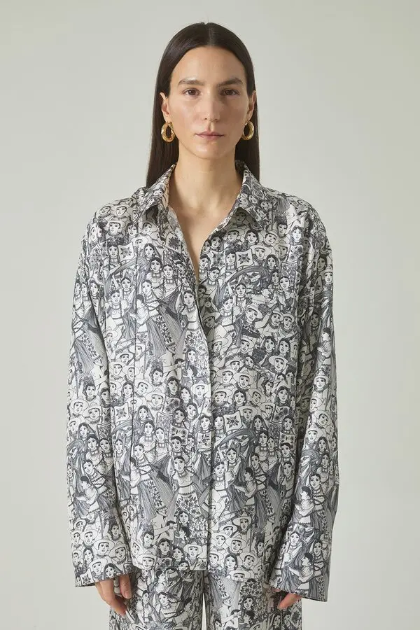 HEIRLOME Angelica Morales Shirt - Ivory/black