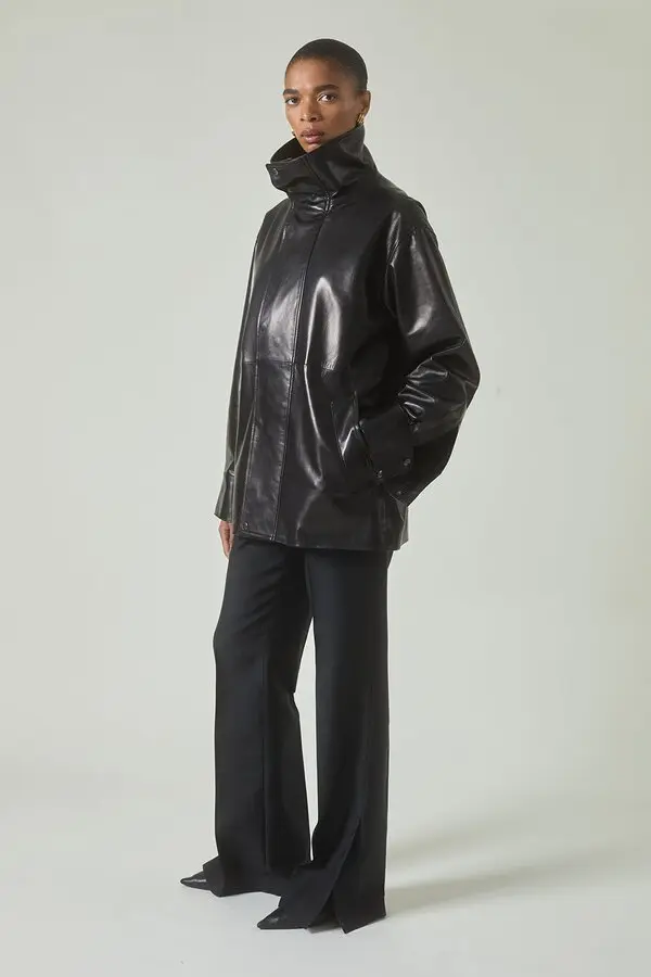 HEIRLOME Ellis Leather Jacket - Black