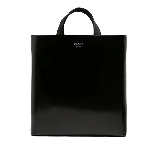 Prada Pony-style Calfskin Handbag - Black