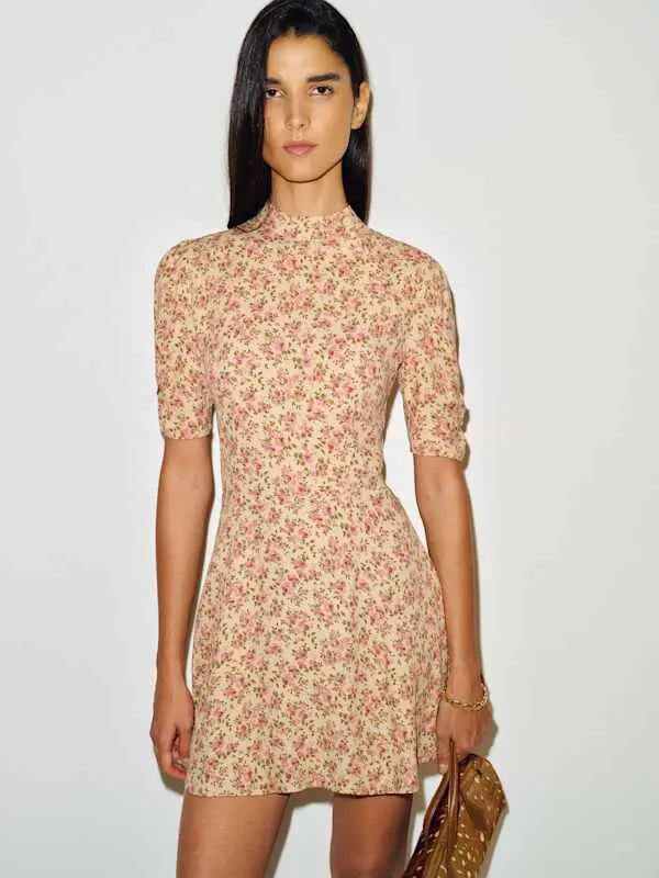 REFORMATION Sonja Puff Sleeve Mini Dress