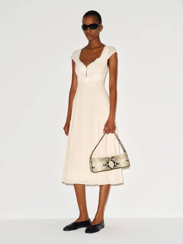 REFORMATION Azelie Dress Lace - Ivory