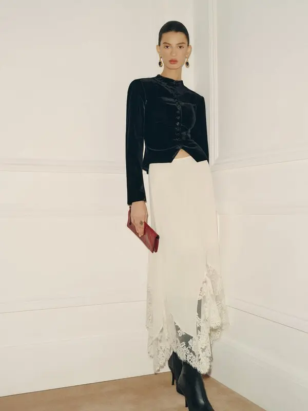 REFORMATION Mccall Skirt - Ivory