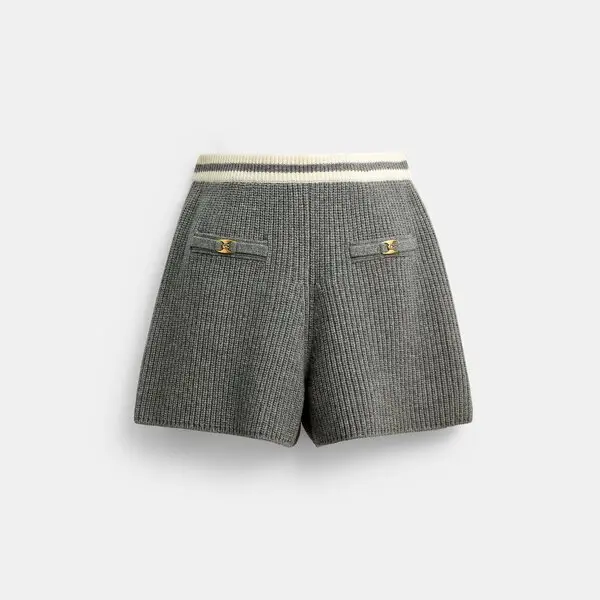 COACH Heritage C Knit Shorts - Grey