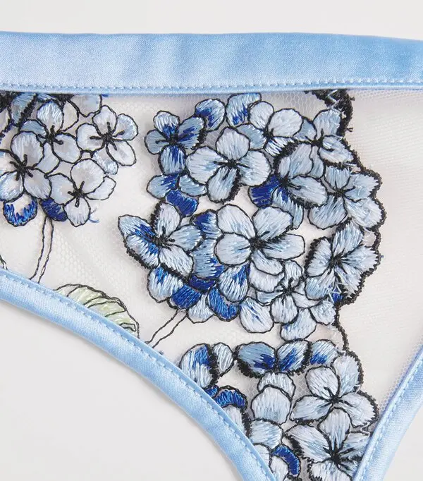 FLEUR DU MAL Silk-blend Hydrangea Garter