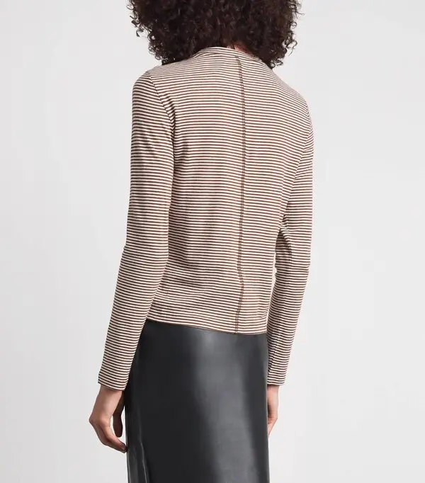 ME+EM Organic Cotton Stripe Long Sleeve Top