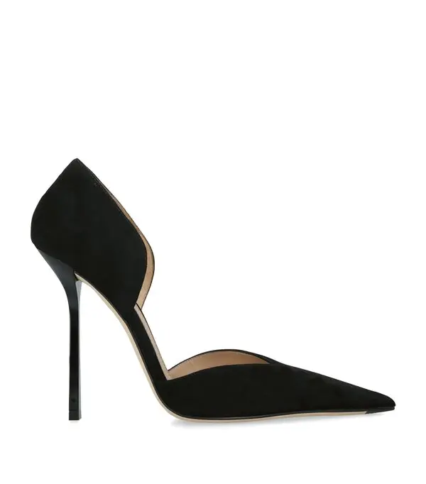 Victoria Beckham Suede Angle D'orsay Pumps 115 - Black