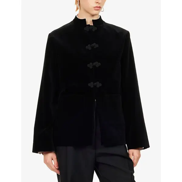 ROHE FRAMES Pankou Knotted Cotton Velvet Jacket