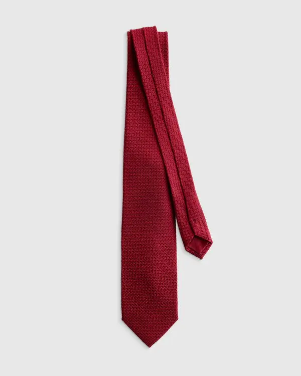 Quince 100% Silk Grenadine Tie - Salsa