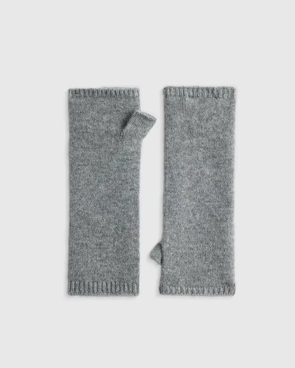 Quince Mongolian Cashmere Fingerless Glove - Heather Grey