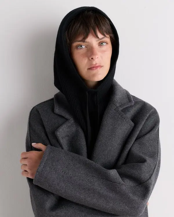 Quince 100% Merino Wool Balaclava - Black