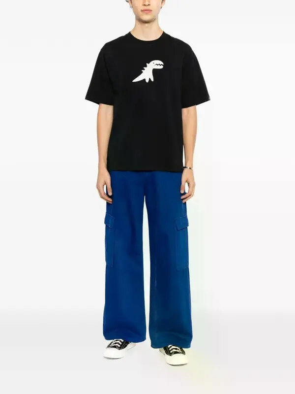 AGNES B. Embroidered Dino T-shirt - Black