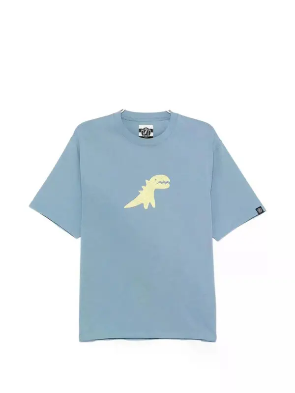 AGNES B. Embroidered Dino T-shirt - Blue