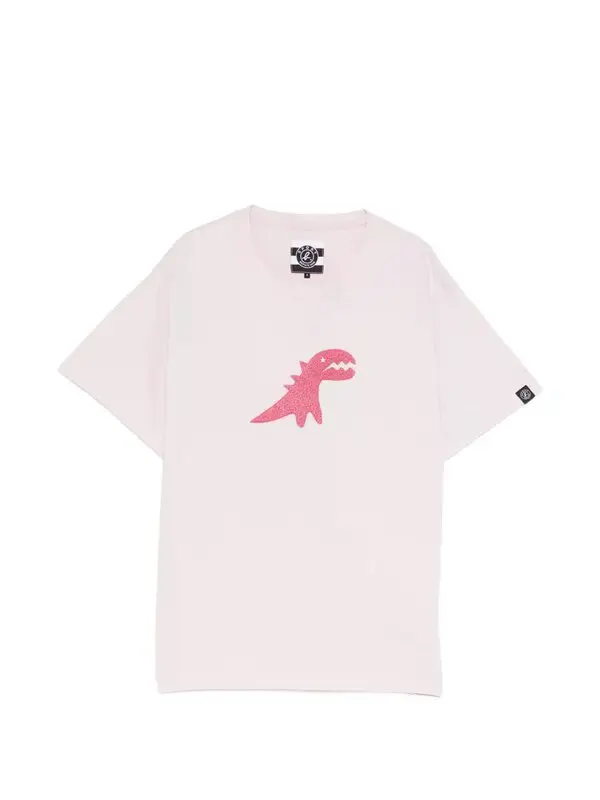 AGNES B. Embroidered Dino T-shirt - Pink