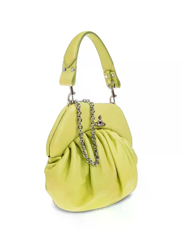VIVIENNE WESTWOOD Brooke Gathered Leather Tote Bag - Green