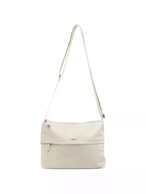 AGNES B. Logo Print Shoulder Bag - Neutrals