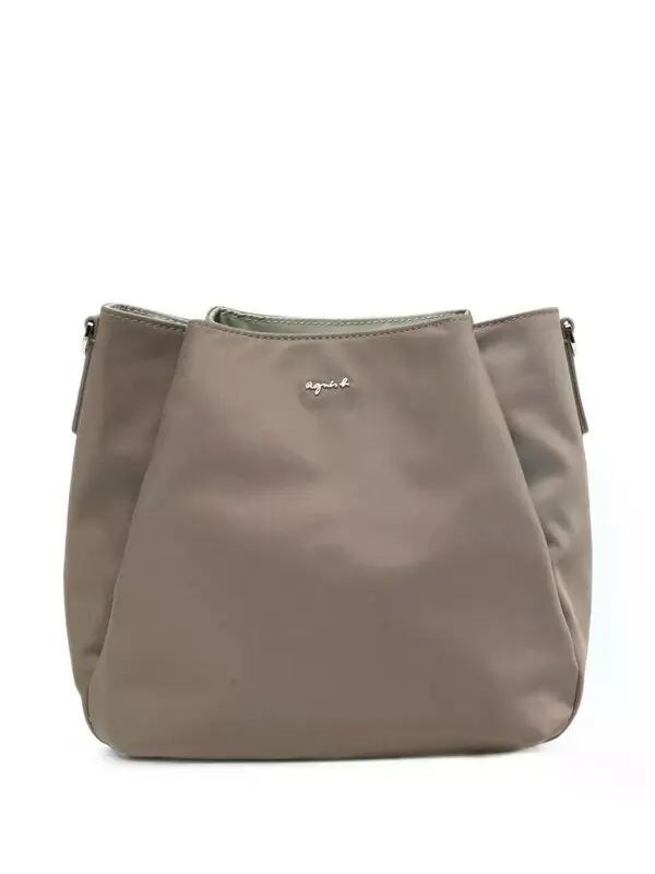AGNES B. Origami Shoulder Bag - Brown