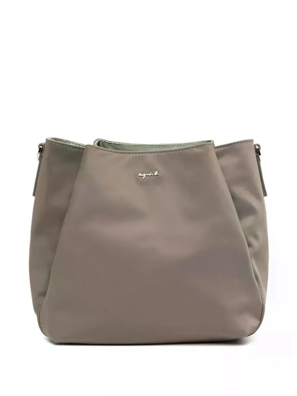 AGNES B. Origami Shoulder Bag - Brown