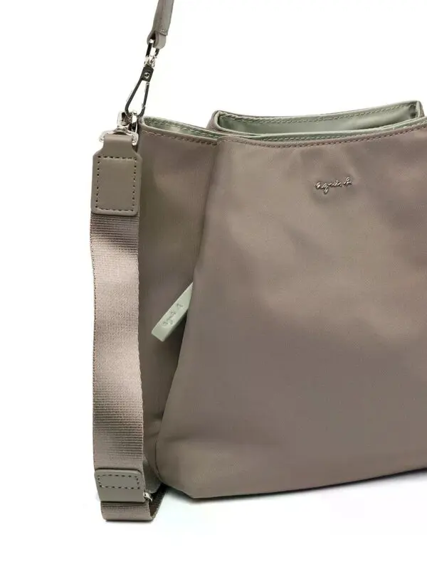 AGNES B. Origami Shoulder Bag - Brown