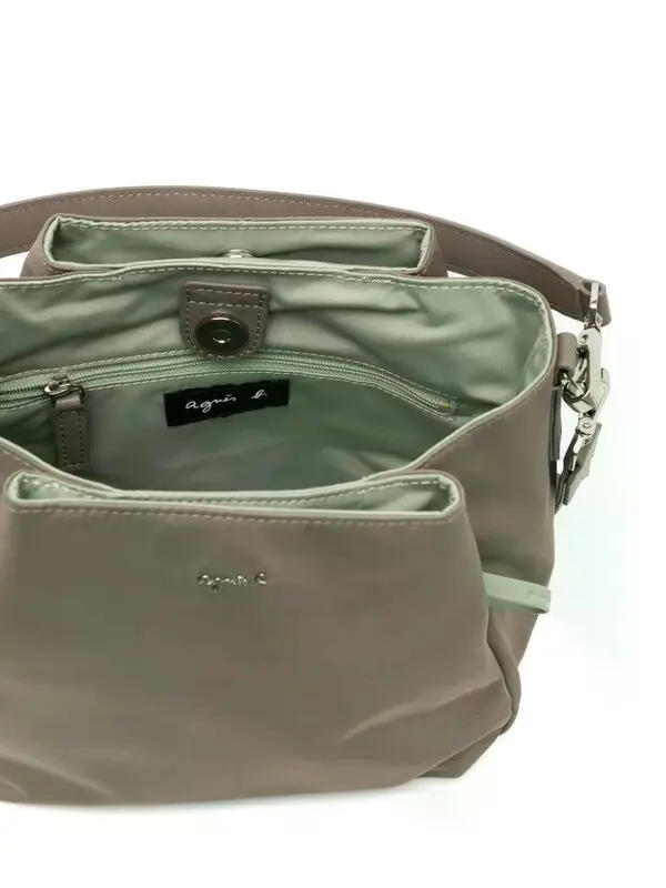 AGNES B. Origami Shoulder Bag - Brown