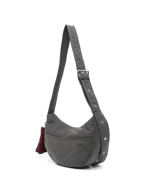 AGNES B. Jade Ruched Shoulder Bag - Grey