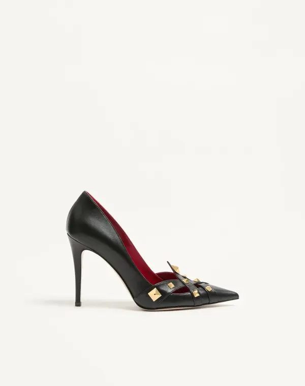 Valentino Garavani Studded Kidskin Leather Pumps - Black