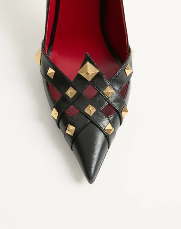 Valentino Garavani Studded Kidskin Leather Pumps - Black