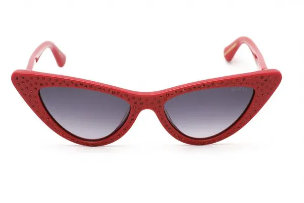 Guess Cat Eye Embellished Sunglasses - Red/smoke